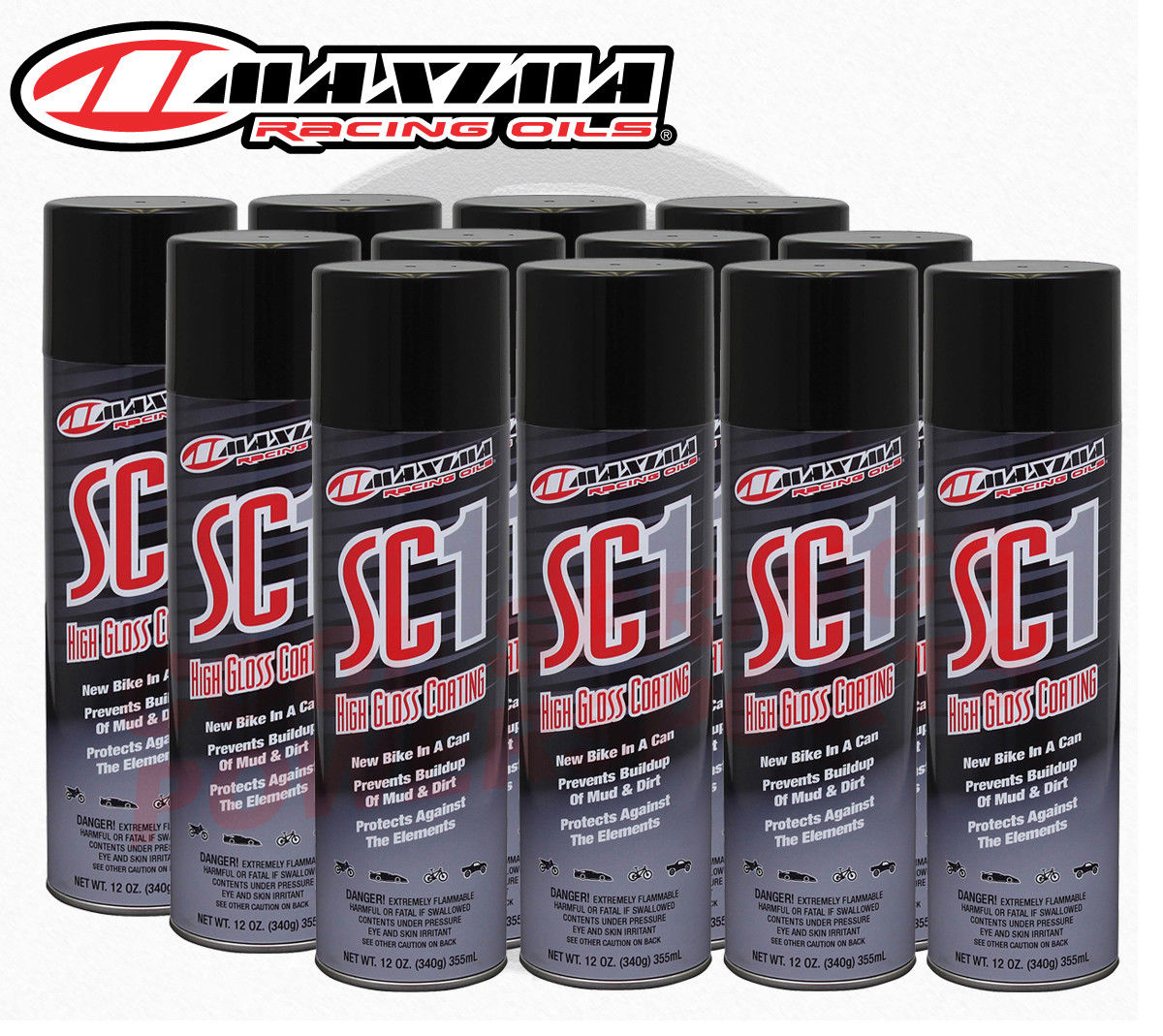 Maxima Racing Oils SC1 High Gloss Clear Coat 12oz. Spray Case/12 Pack ...